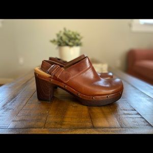Clarks Shoes | Navy Blue Suede Leather Mules Clogs Sz 8 | Poshmark
